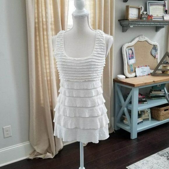 Max Studio | Tops | Max Studio Ruffle Over Linen Top Size Medium | Poshmark